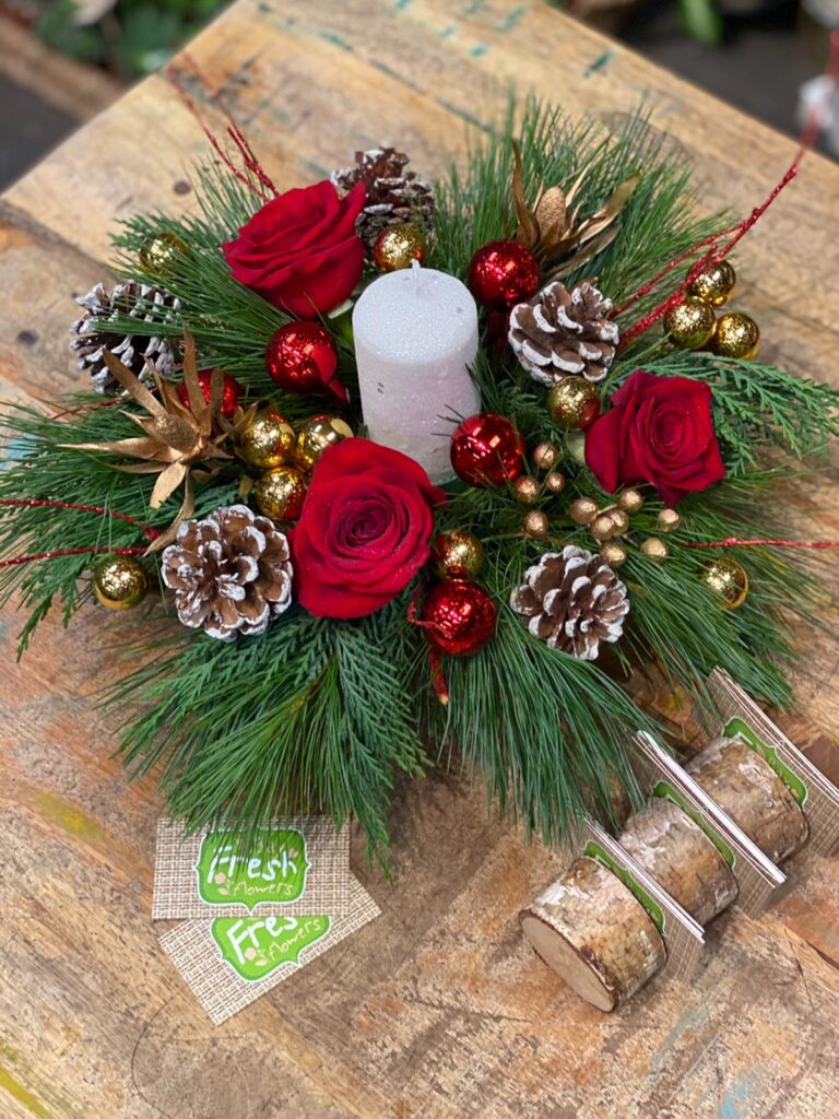 Christmas table centerpiece.